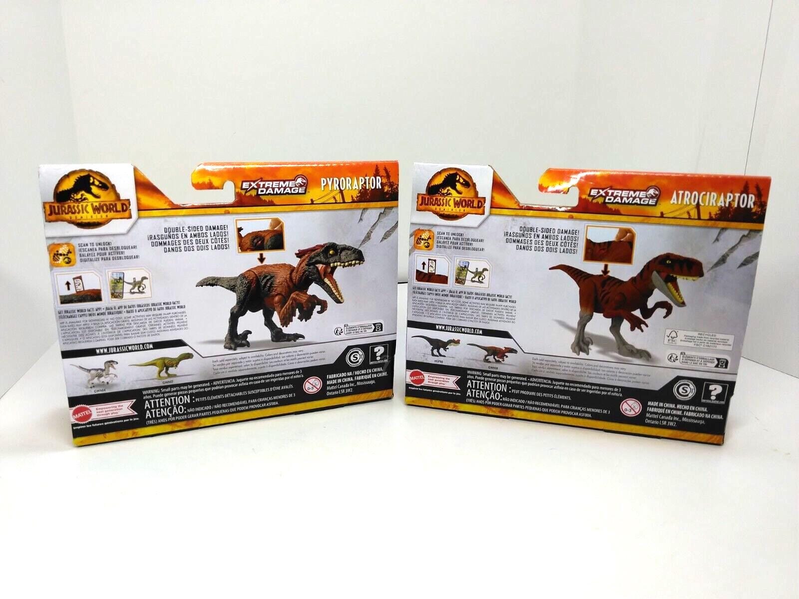 Atrociraptor & Pyroraptor (2) - Dinosaur Action Figures - Extreme ...