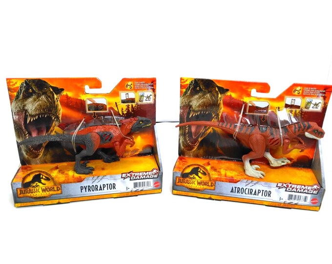 Atrociraptor & Pyroraptor (2) - Dinosaur Action Figures - Extreme ...