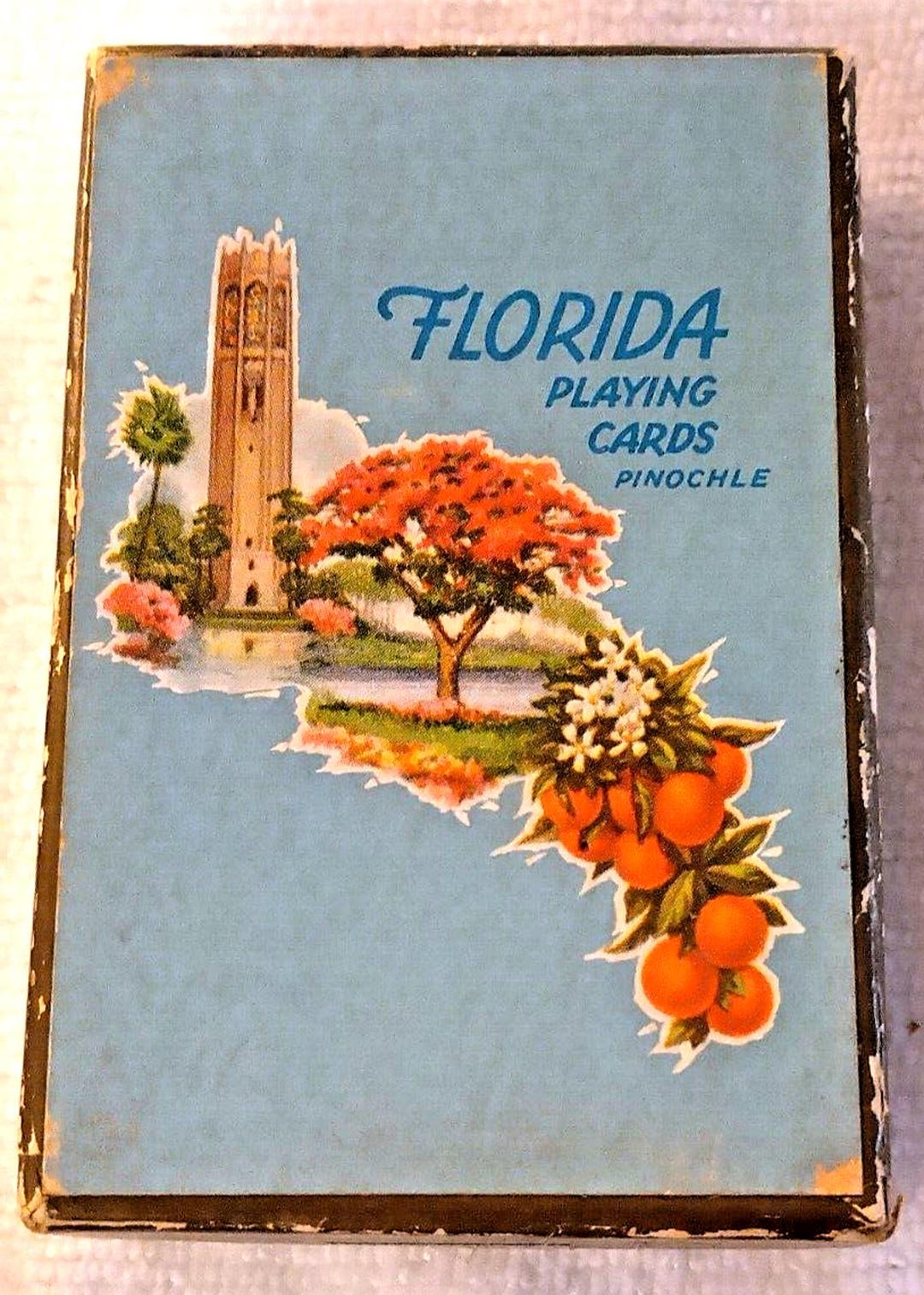 Vintage Florida Pinochle Playing Cards Game Oranges on Reverse Side ...