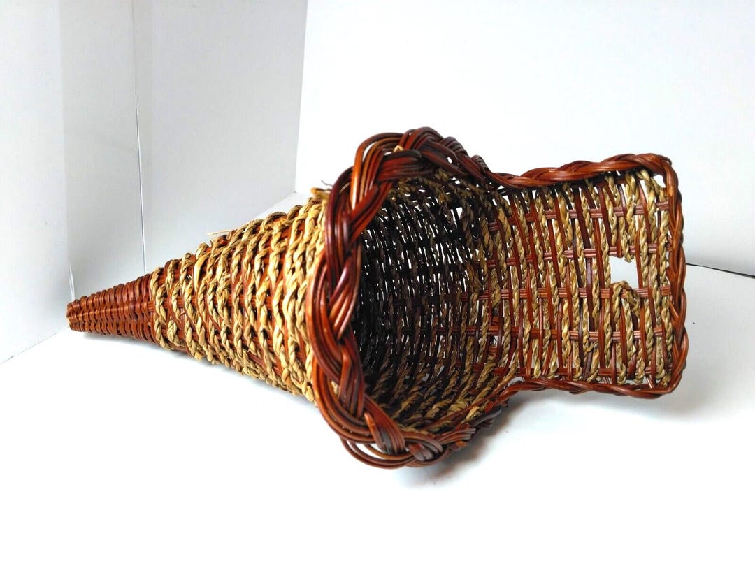 Small Cornucopia Basket - Free Standing or Hanging - Adorable! - Fast ...