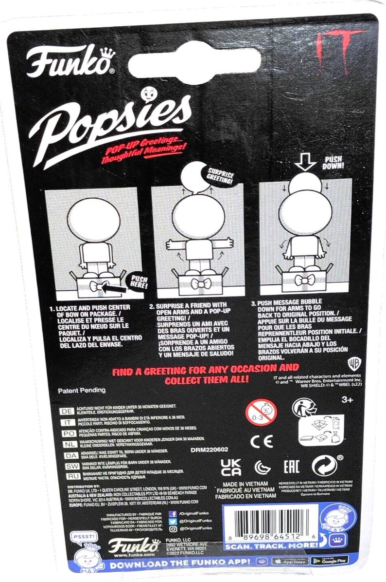 Funko Popsies the Movie "it" Clown Figure Toy Press for Message New ...