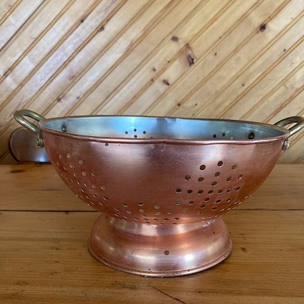 Copper Colander - Etsy