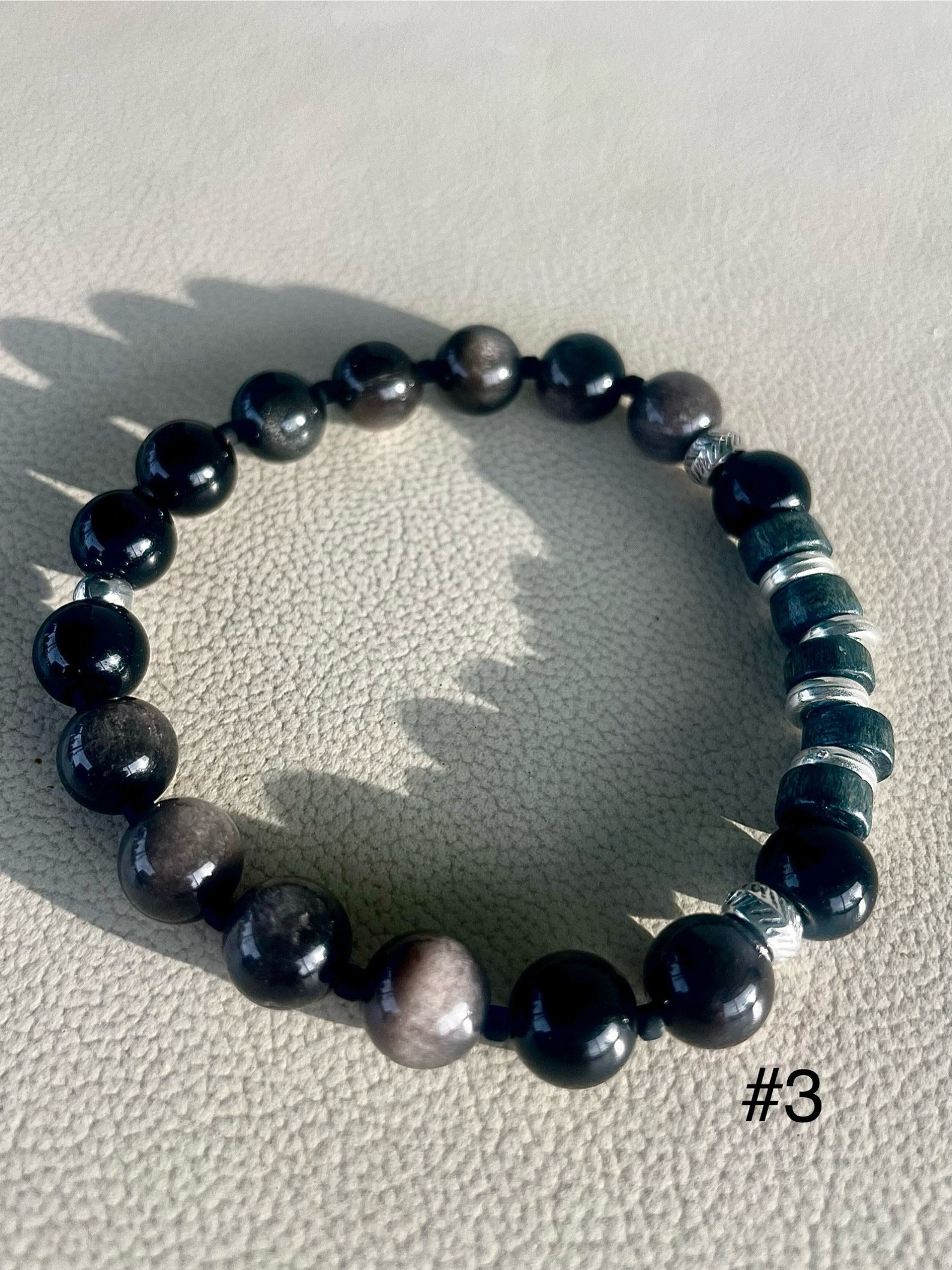 Energy Bracelet for Men Made of Natural Stones and Wood With Adjustable ...