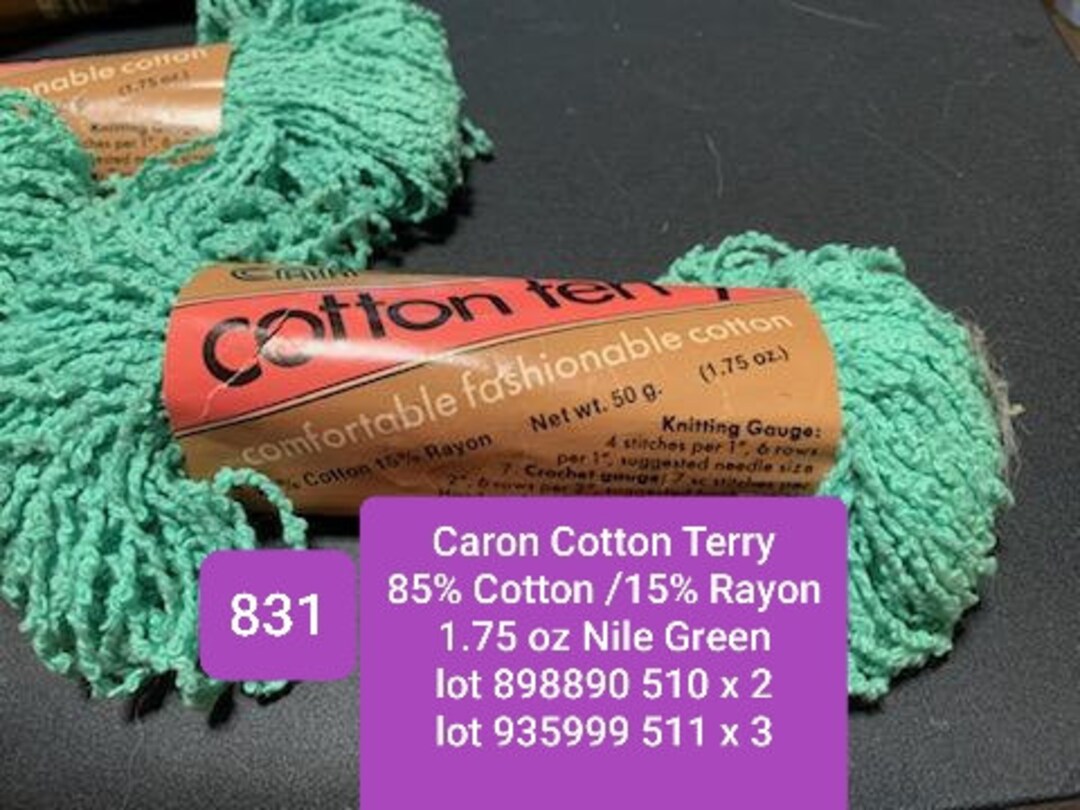 Caron Cotton Terry Yarn - Etsy