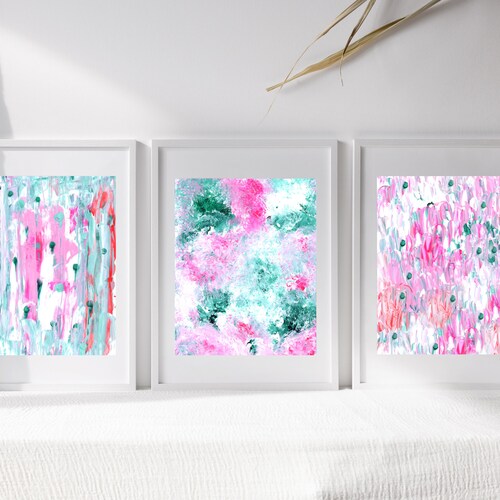 Bright Watercolor Prints Colorful Wall Art Printable - Etsy