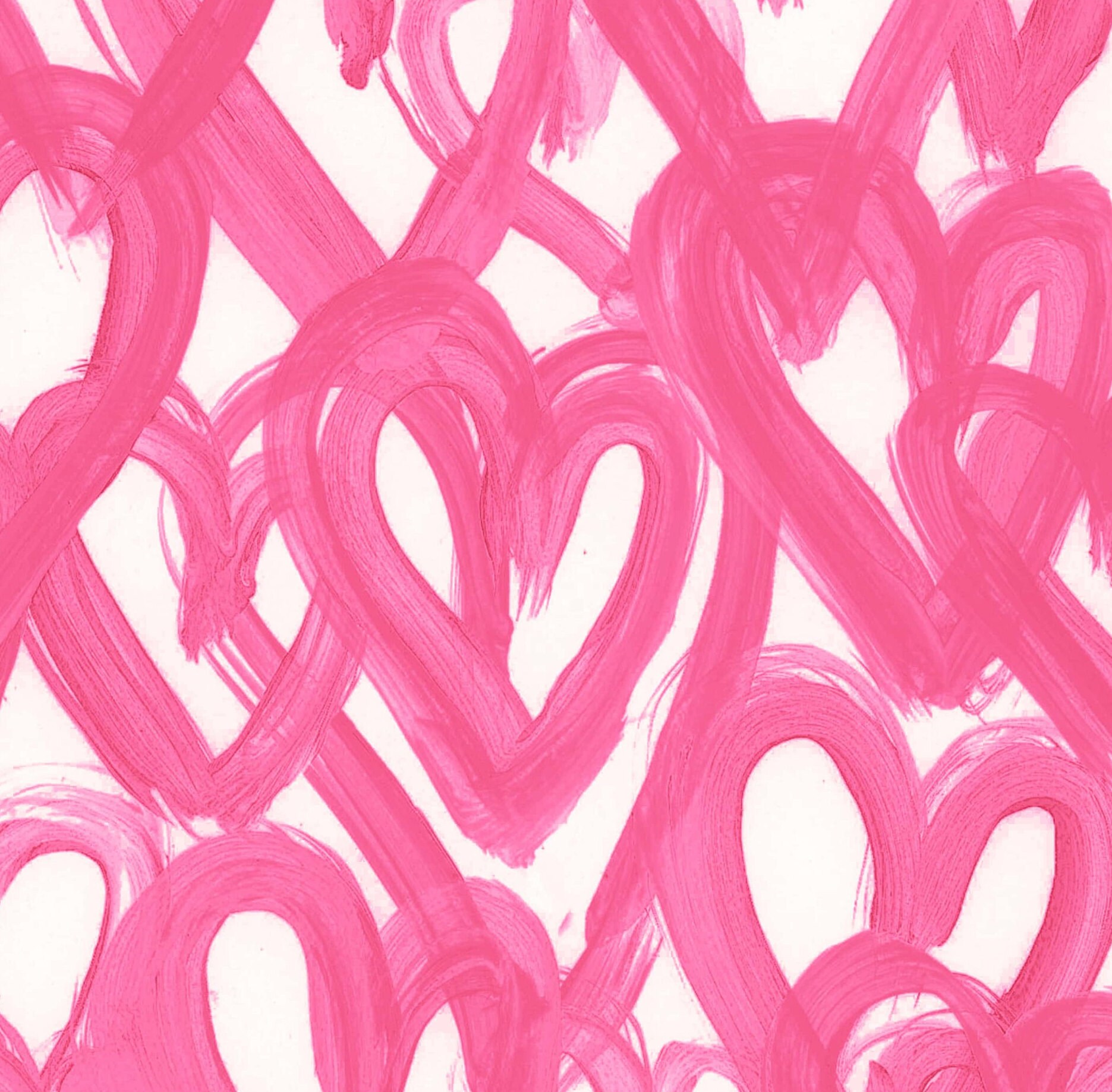 Bright Pink Heart Prints Pink Heart Art Pink Hearts Pink - Etsy