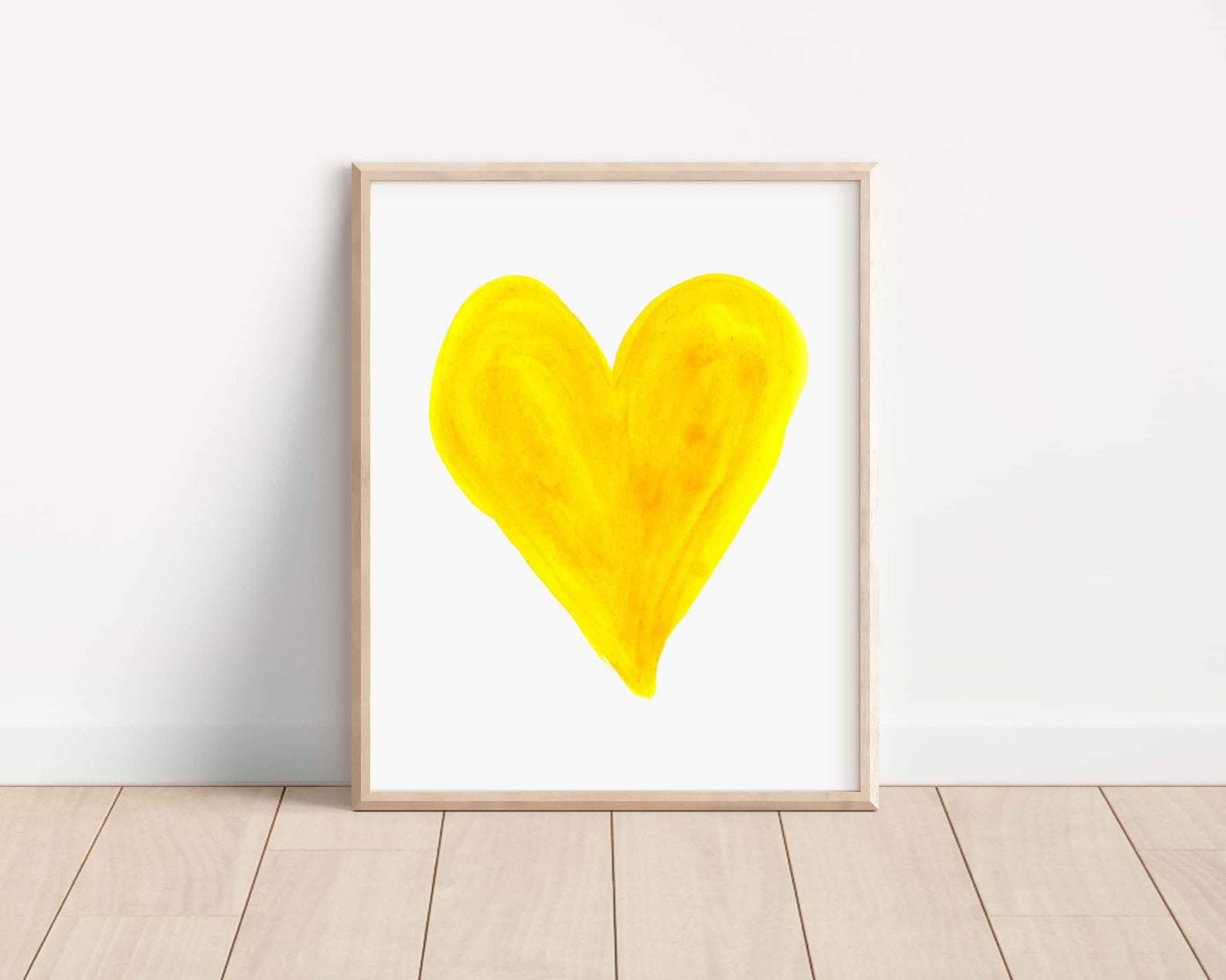 Pink Orange Yellow Heart Prints for Nursery - Set of 3 Bright Heart ...