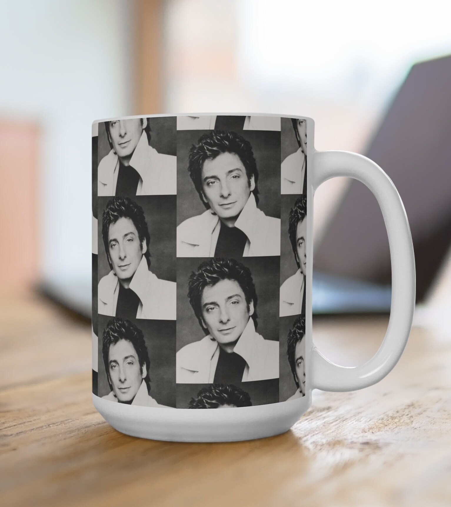 Barry Manilow White Ceramic Mug Kitchen & Dining Home and - Etsy