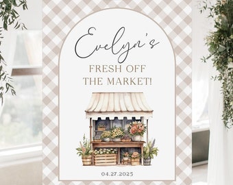 Fresh off the Market Bridal Shower Sign - Etsy