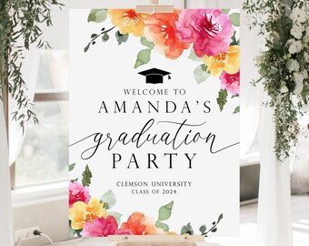 Pink and Orange Graduation - Etsy