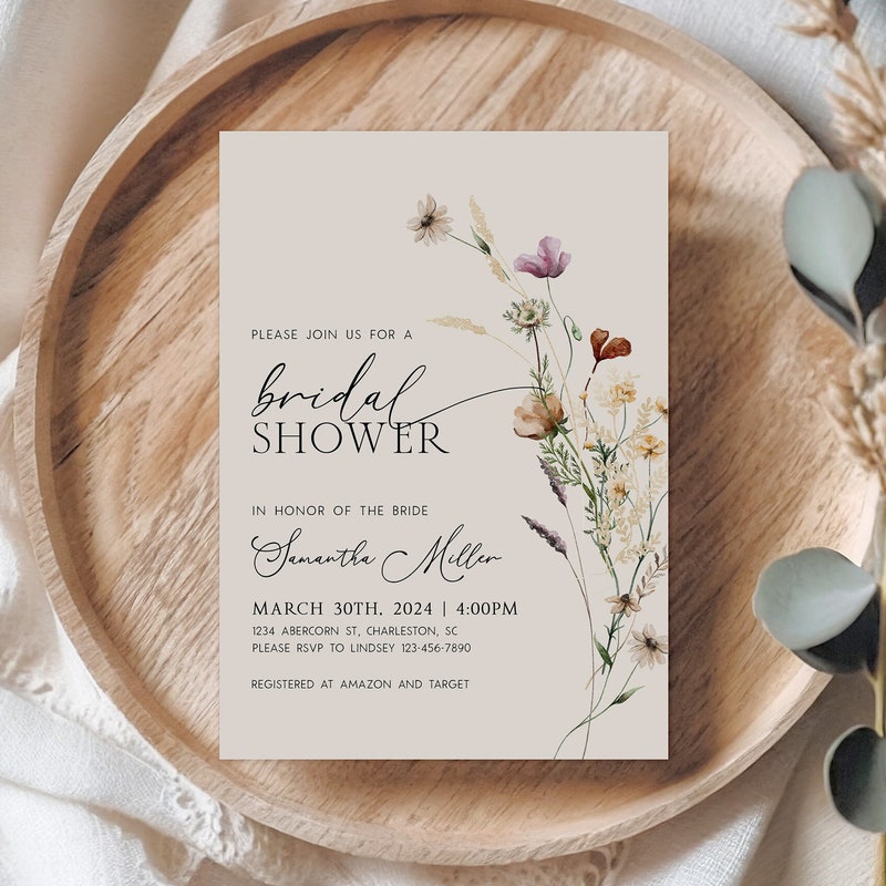 Wildflower Invite - Etsy