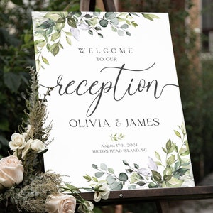 Reception Welcome Sign, Wedding Reception Sign, Wedding Welcome Sign ...