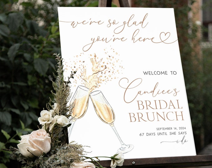 Bridal Brunch Welcome Sign, Boho Bridal Shower Welcome Sign Poster ...