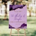 Shades of Purple Birthday Welcome Sign, Purple and Gold Birthday ...