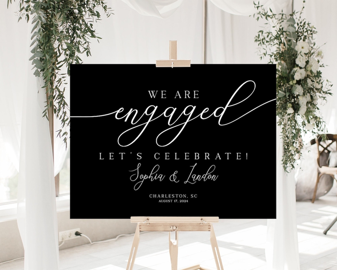 Engagement Sign, Engagement Welcome Sign, Engagement Party Sign, We Are ...