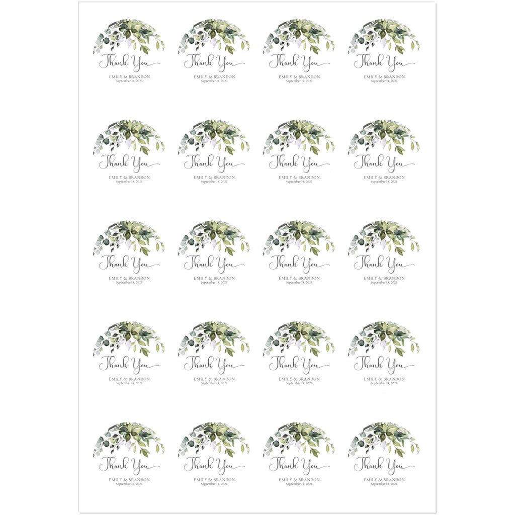 Eucalyptus Wedding Stickers Greenery Wedding Favor Labels - Etsy