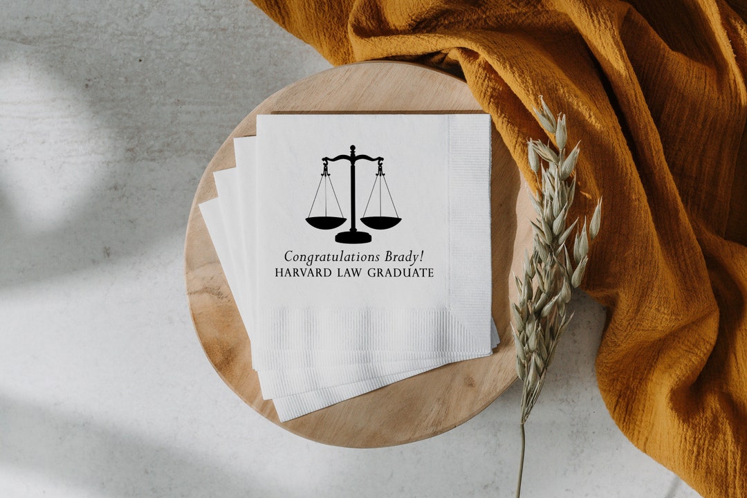 Personalized Law School Graduation Napkins, Law School Graduation Party ...