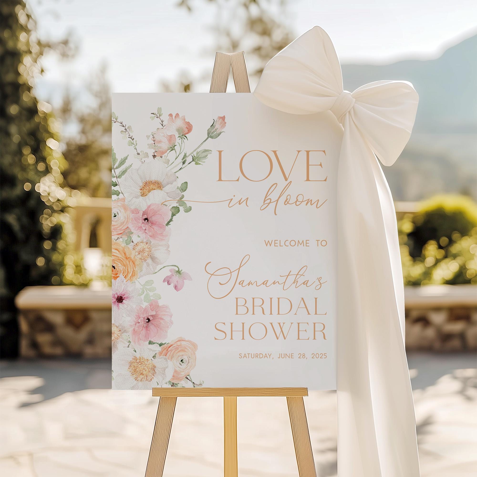 Love is in Bloom Bridal Shower Sign, Love in Bloom Bridal Shower ...