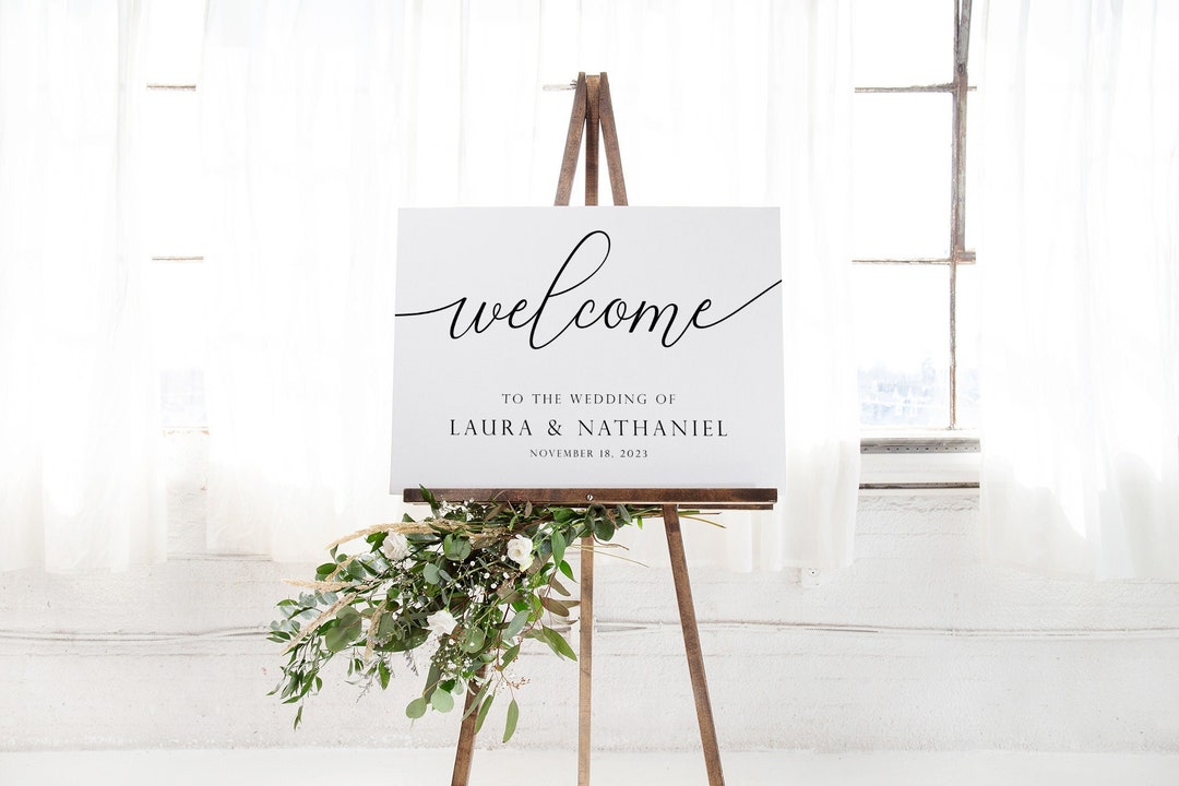 Wedding Welcome Sign, Welcome to the Wedding of Sign, Minimalist ...