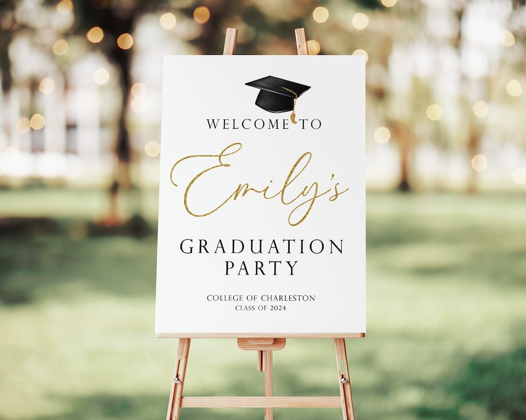 Graduation Welcome Sign, Custom Graduation Party Welcome Sign, Senior ...