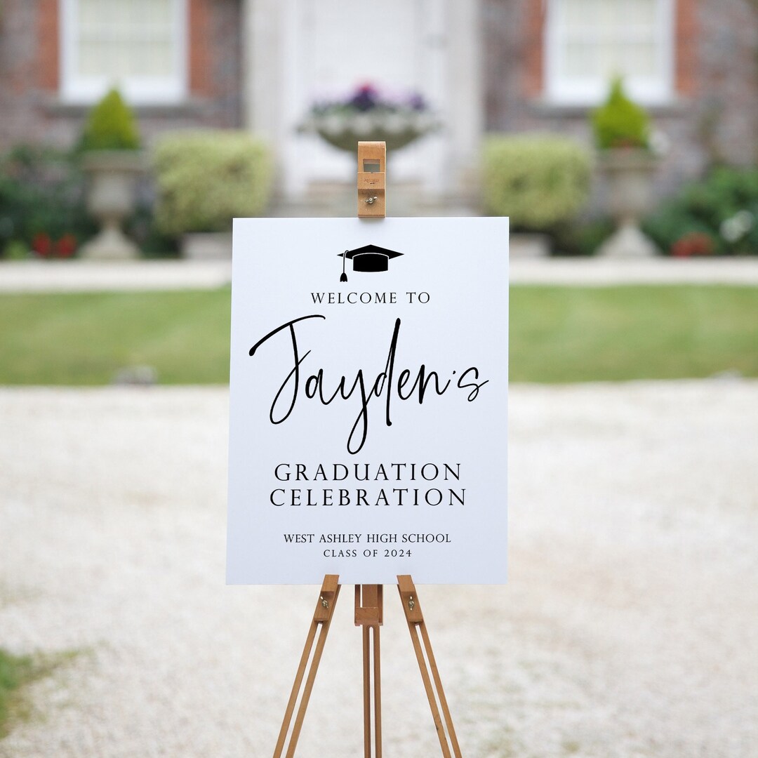 Graduation Sign, Graduation Welcome Sign, Custom Graduation Party Sign ...