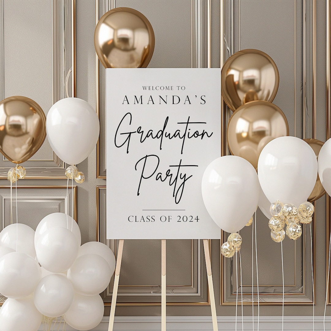 Graduation Party Welcome Sign, Minimalist Graduation Party Sign, Class ...