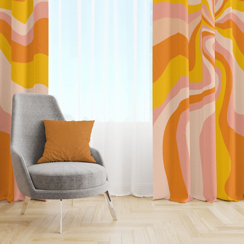 70s Curtains - Etsy