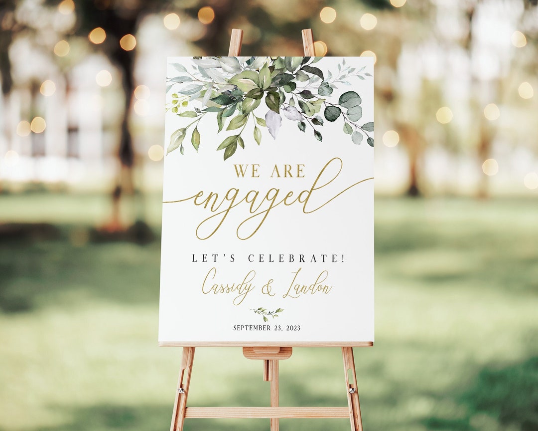 Engagement Party Sign, Engagement Welcome Sign, Engagement Sign Welcome ...