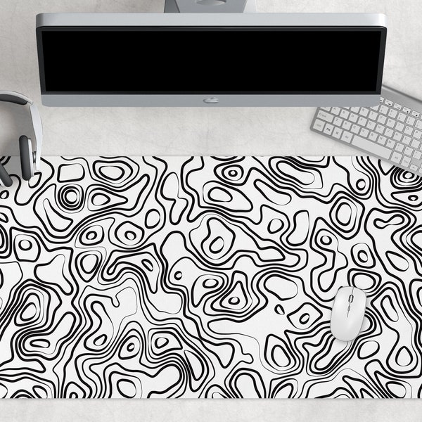 White and Black Mouse Pad - Etsy