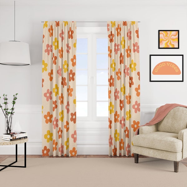 Retro Curtains - Etsy