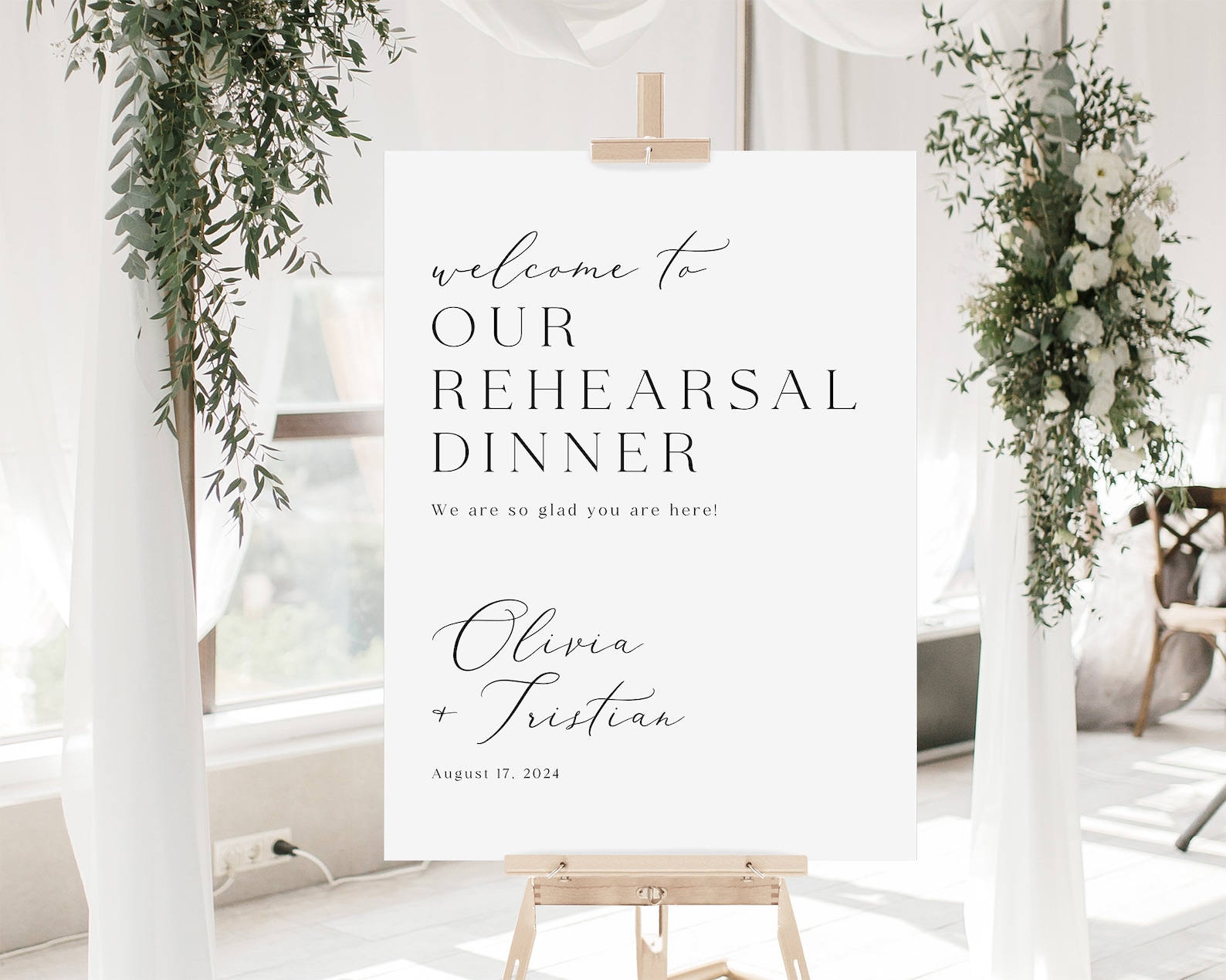 Rehearsal Dinner Sign, Custom Rehearsal Dinner Welcome Sign, Rehearsal ...