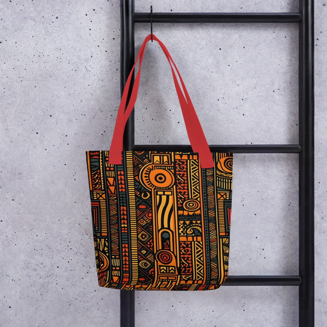 African Pattern Tote Bag - Etsy