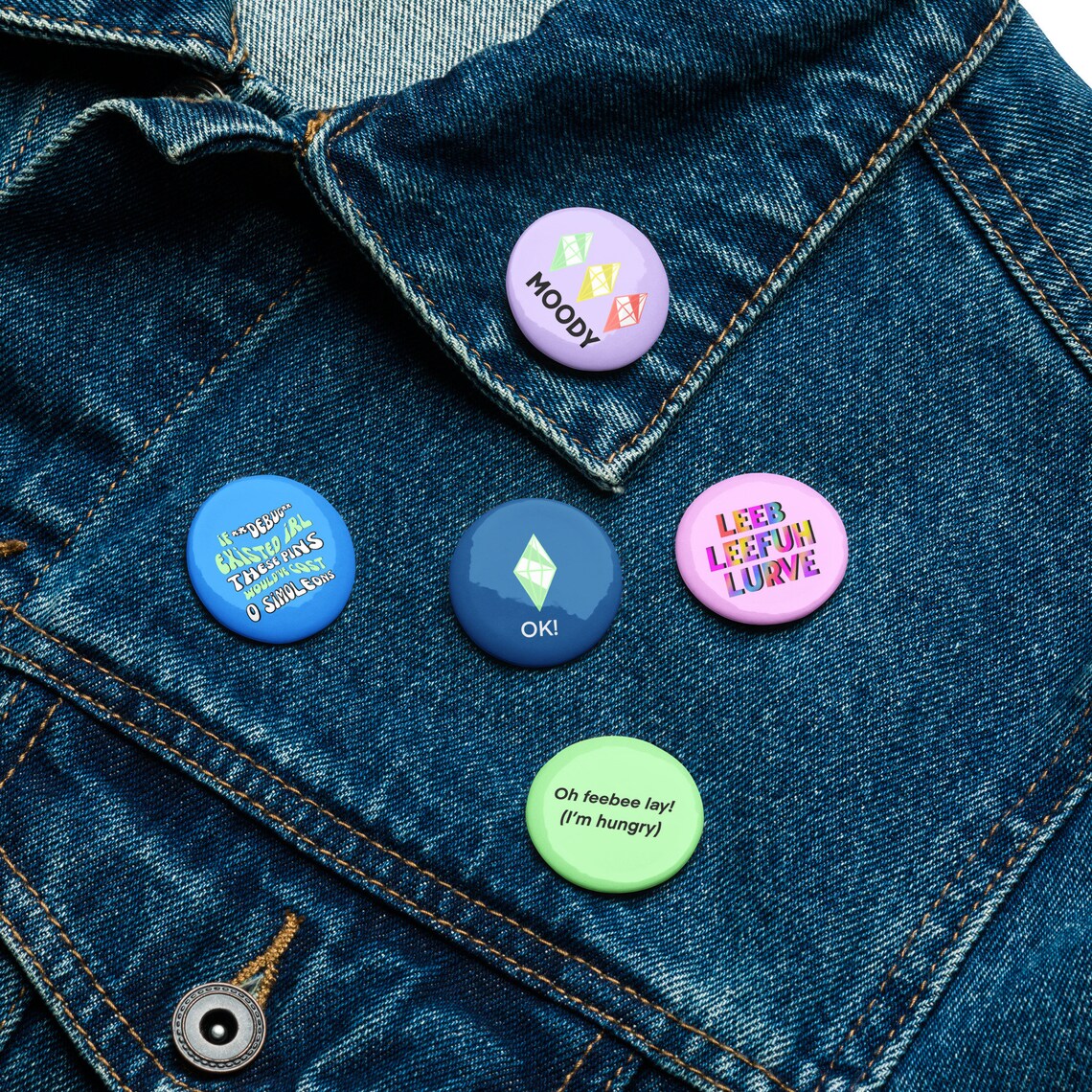Sims 4 Set of 5 Pin Buttons Sims 4 Merch Gamer Gift for Sims Lover - Etsy