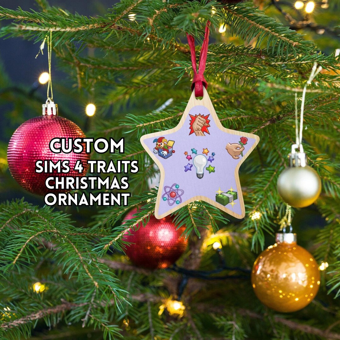 The Sims 4 Merch Choose Your Sims Traits Custom Christmas Ornament ...