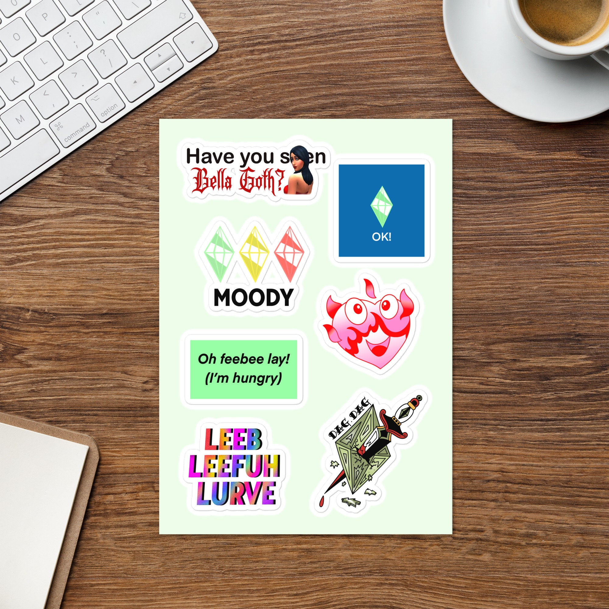 The Sims 4 Sticker Pack Gift for Gamer Girlfriend Gift for Sims Player ...