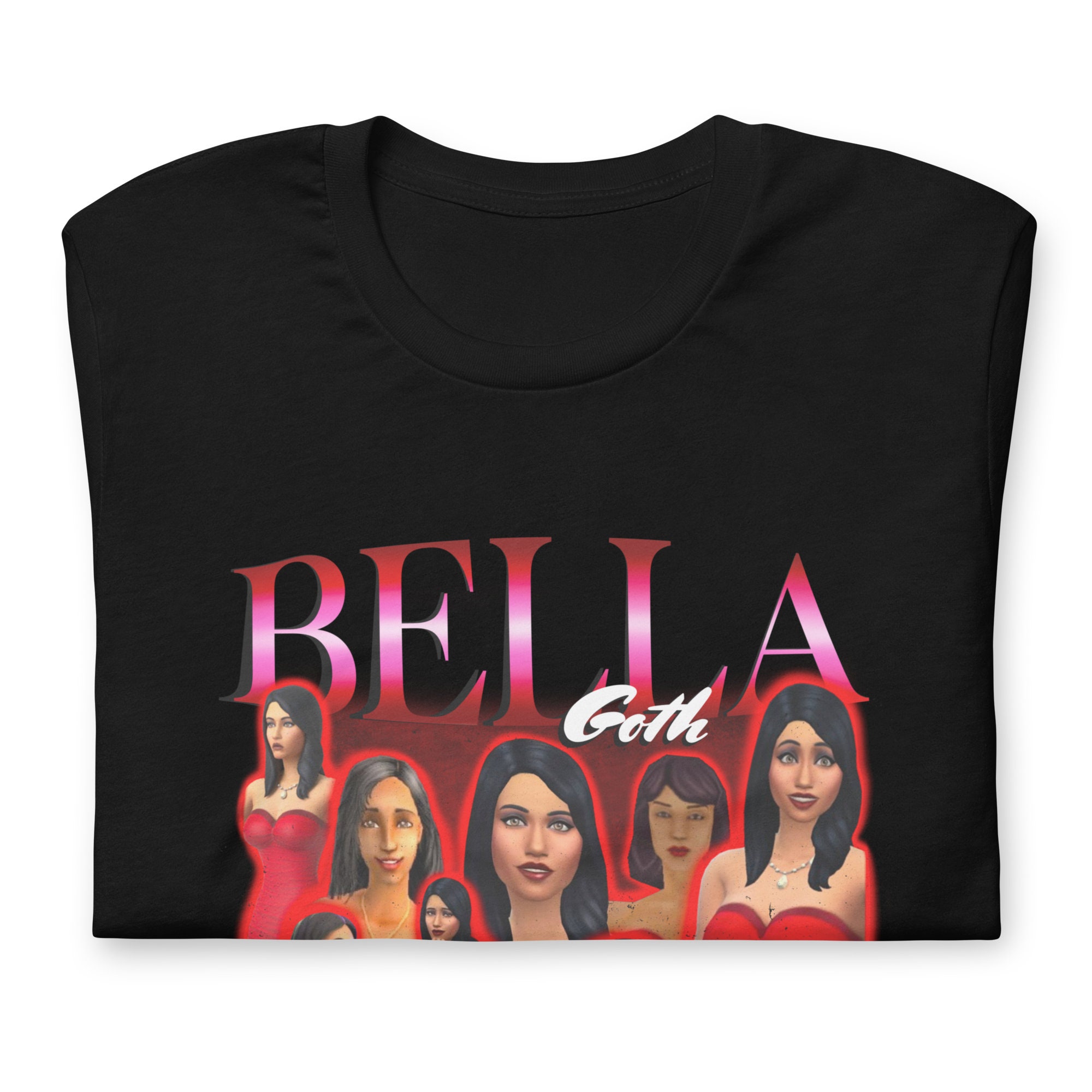 Bella Goth Vintage T-shirt 90s Oversized Graphic Tee Sims 4 Merch Gamer ...