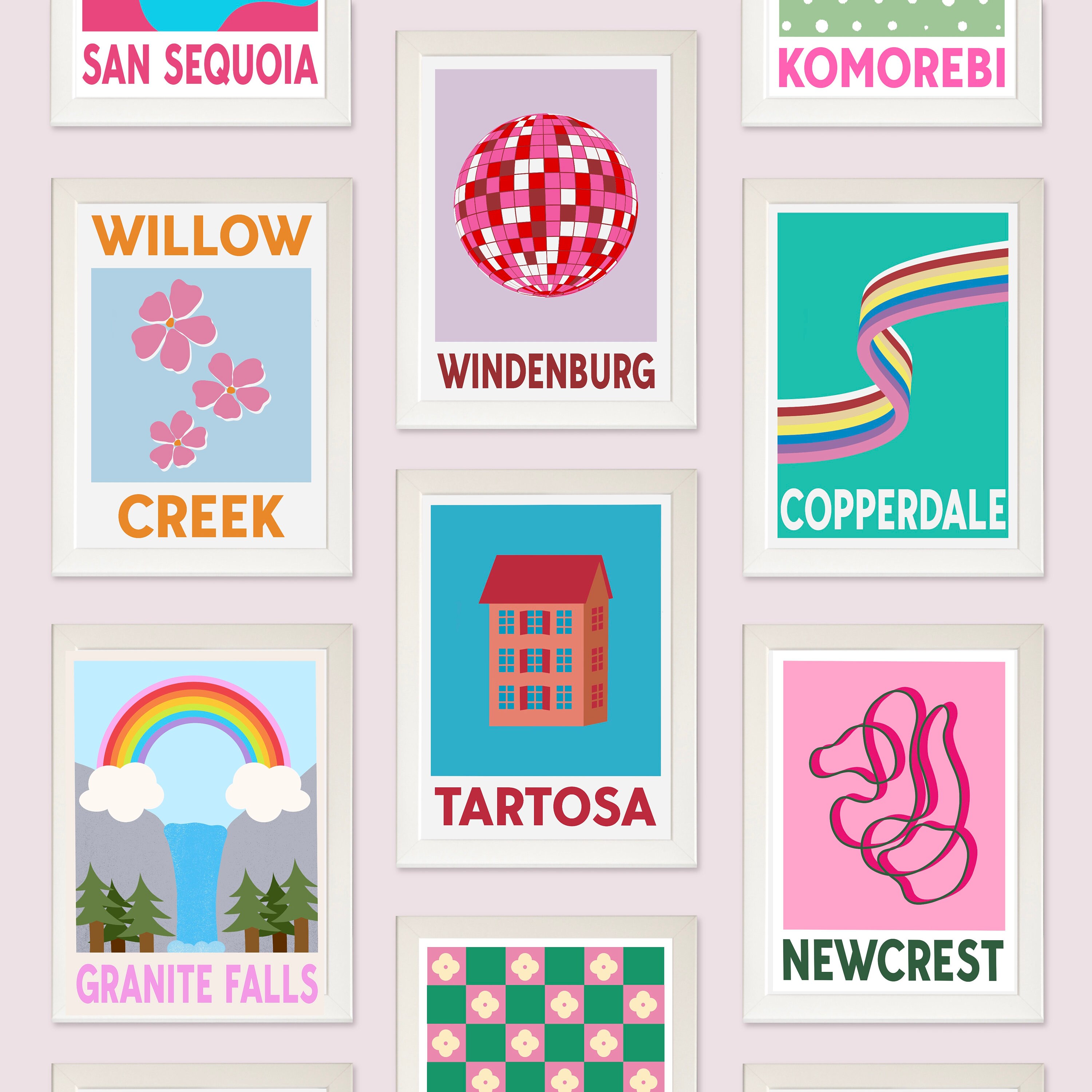 Set of 24 Digital Art Prints Sims Worlds Trendy Travel Prints Gift Sims ...