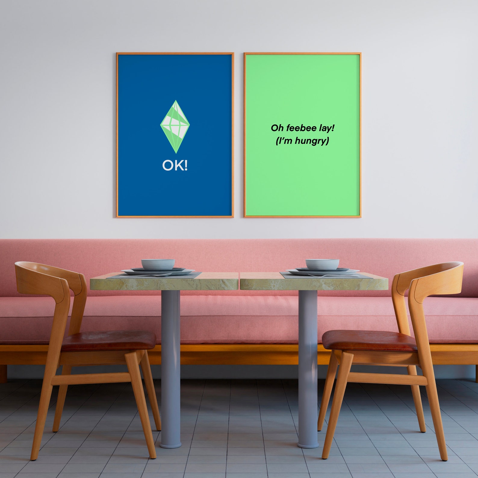 Sims Merch Sims 4 Decor Downloadable Prints Set of 2 Print - Etsy