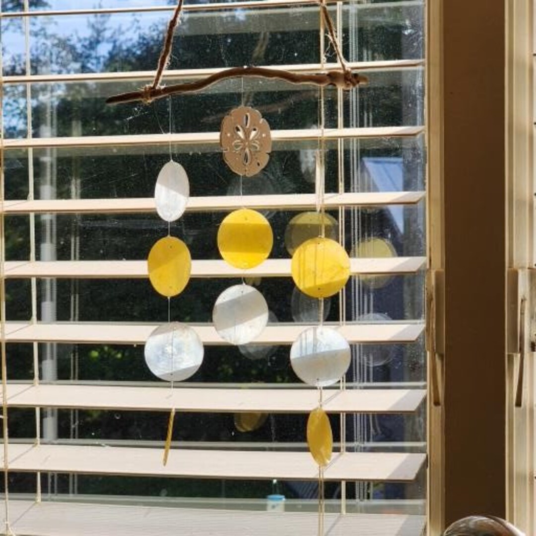 Tropical Capiz Shell Suncatcher/windchime... Kitchen Chime - Etsy