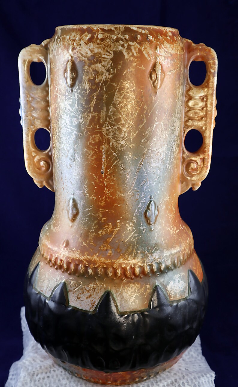 Vintage Czech Secessionst Ditmar Urbach Bohemian Alienware Pottery Vase ...