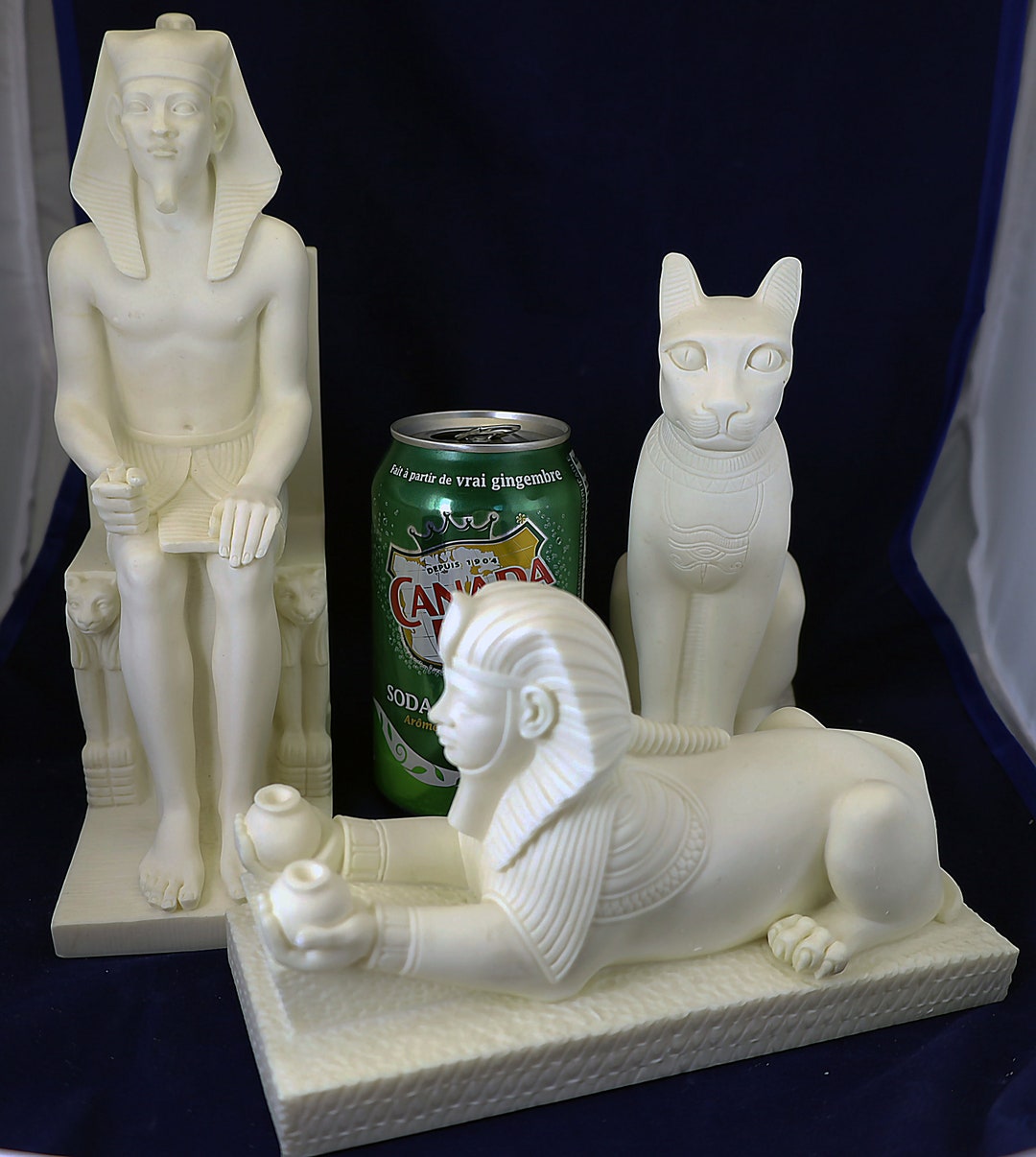 Buy Ancient Egypt - 3 Giannelli Italian Alabaster/marble Resin Statues ...