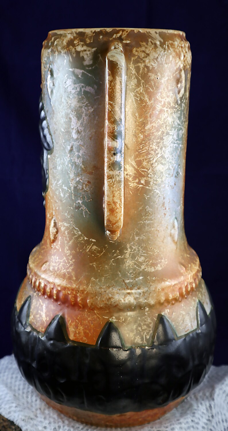 Vintage Czech Secessionst Ditmar Urbach Bohemian Alienware Pottery Vase ...