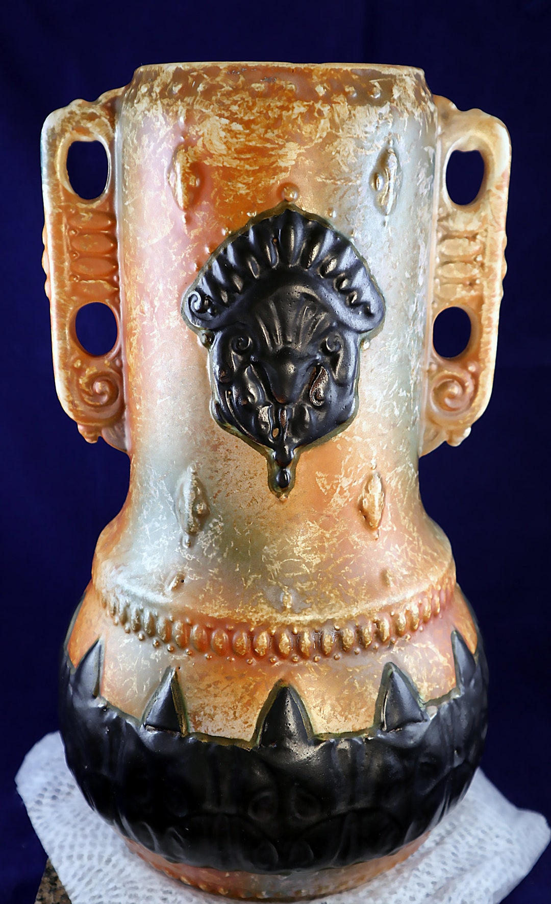 Vintage Czech Secessionst Ditmar Urbach Bohemian Alienware Pottery Vase ...