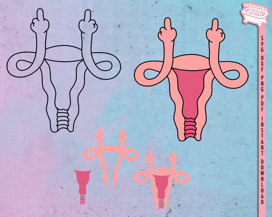 Middle Finger Uterus, Flipping the Bird, Feminist, Women's Rights ...