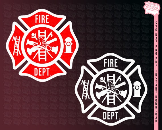 Fire Dept Svg Firefighter Maltese Cross Svg Fireman Svg | Etsy