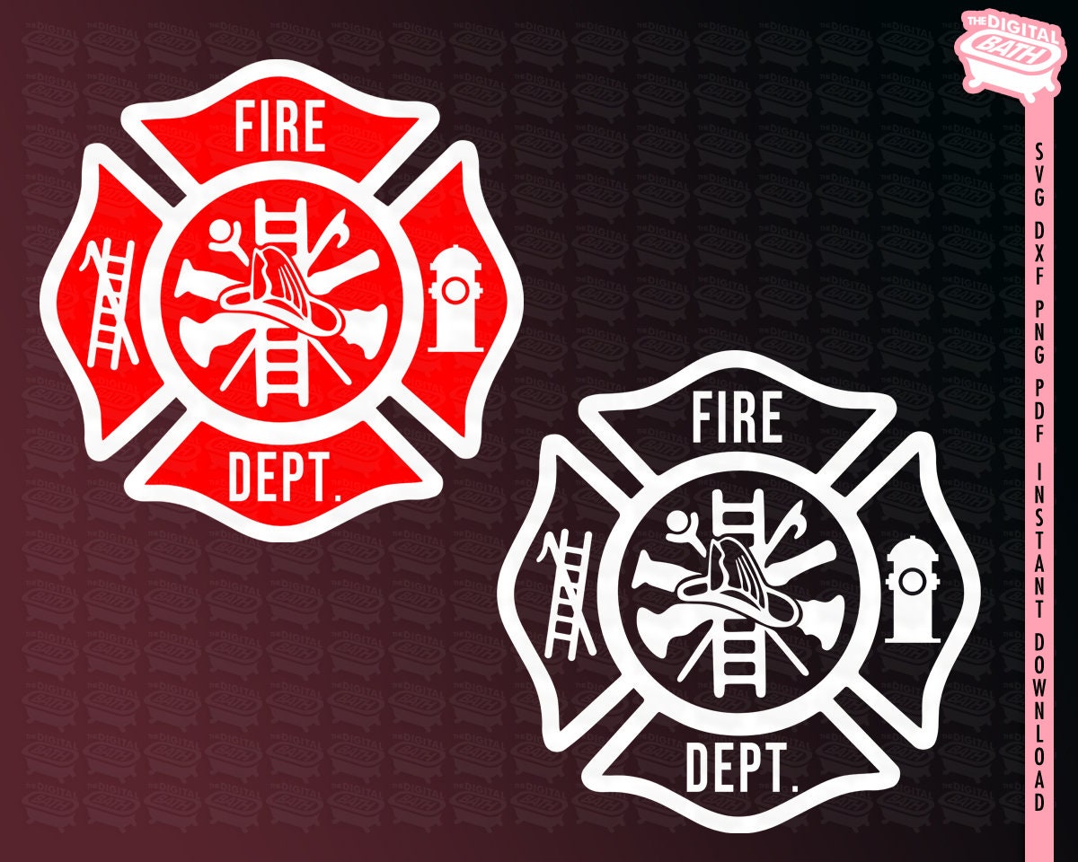 Fire Dept Svg Firefighter Maltese Cross Svg Fireman Svg - Etsy