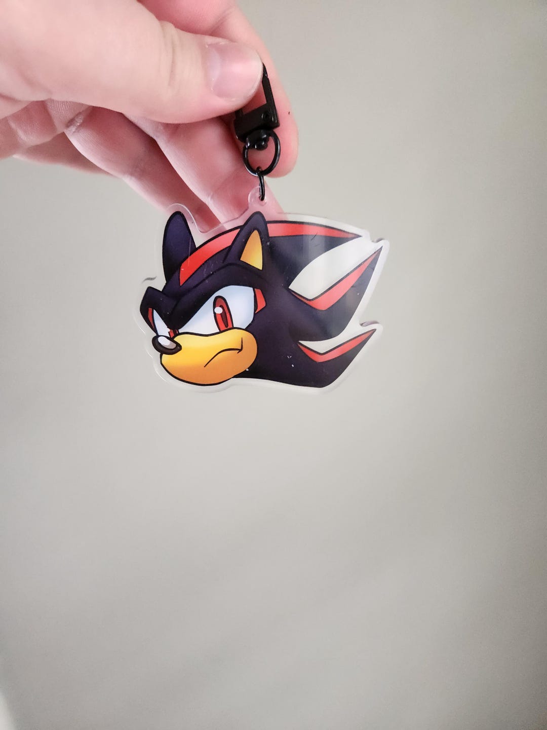 Shadow the Hedgehog Head Acrylic Charm - Etsy