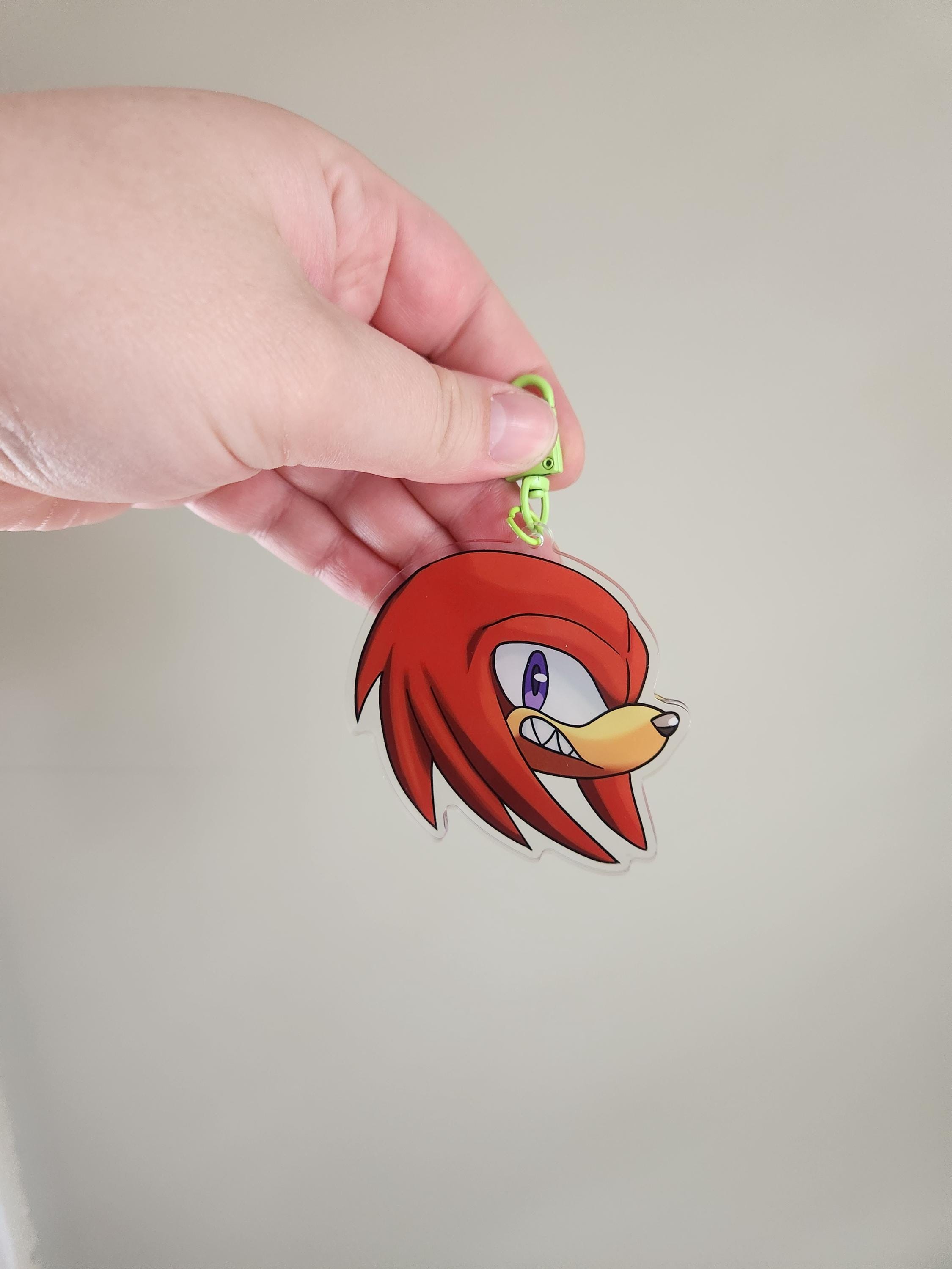 Knuckles the Echidna Head Acrylic Charm - Etsy