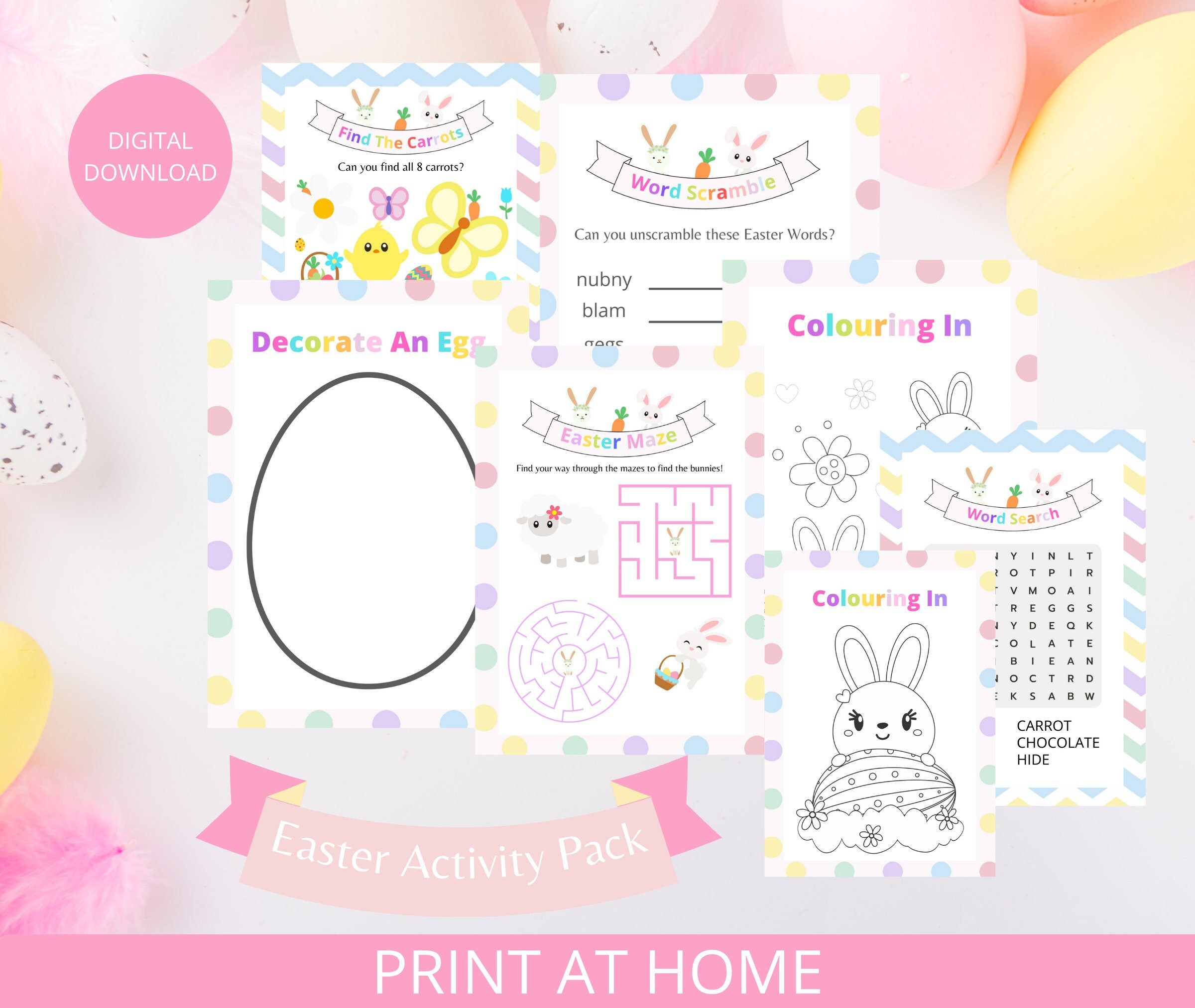 Easter Activity Pack Printables, , Easter Party Games Activity Pack ...