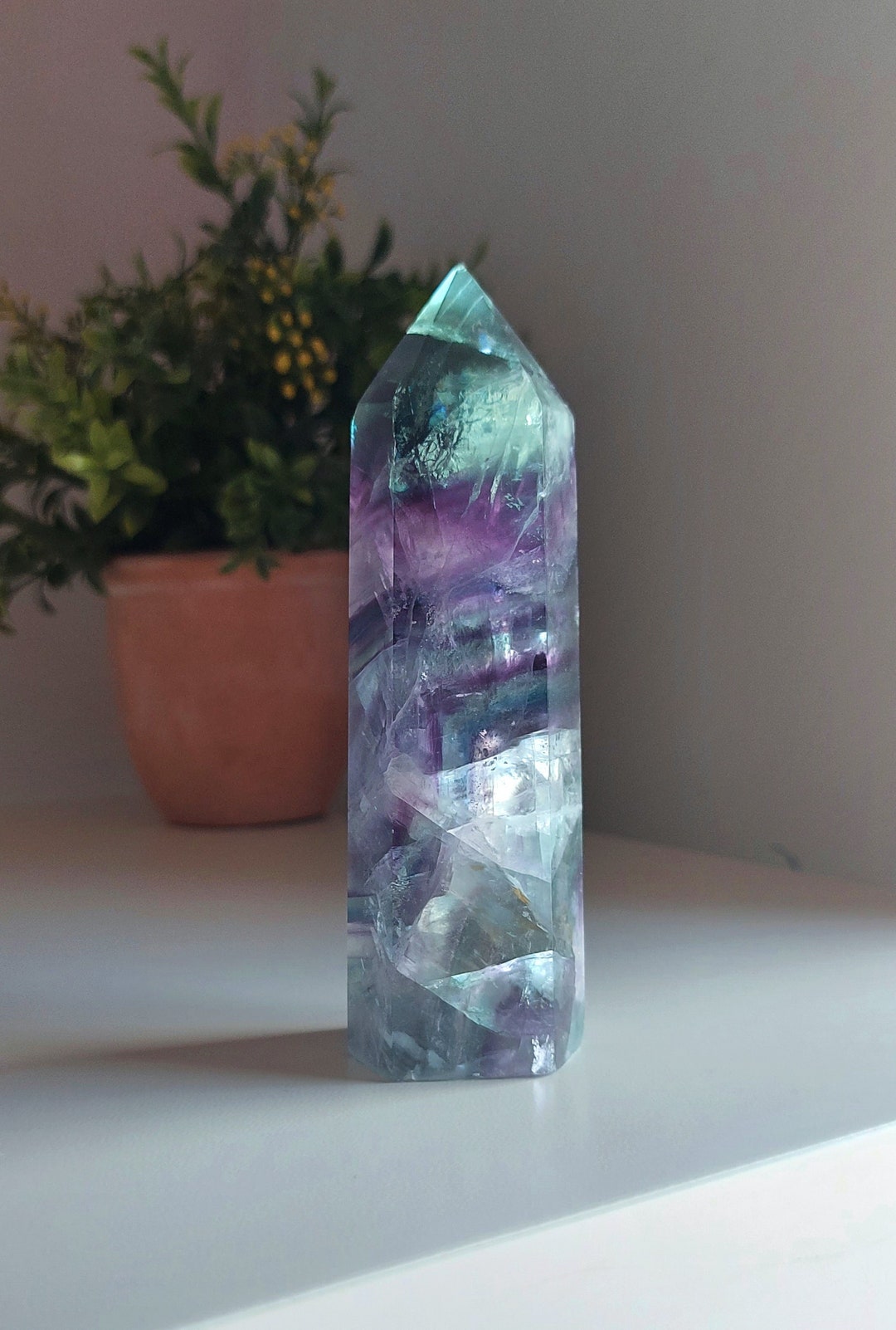 HIGH QUALITY Rainbow Fluorite Tower Stunning Quality Transparent ...